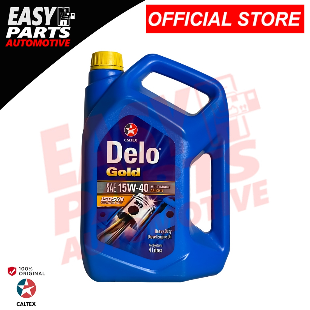 CALTEX Delo Gold 15W-40 Multigrade Gallon 4L | Shopee Philippines