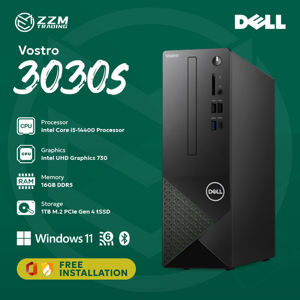 Dell Vostro 3030s Intel Core i5-14400 Intel UHD Graphics 16GB RAM 1TB SSD Small Desktop ZZM ...