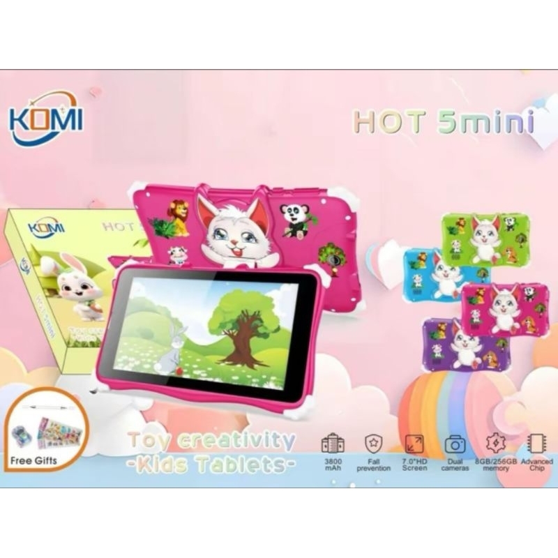KOMI HOT 5 Mini Fox Cartoon Dual Sim Expandable Memory Android Tablet ...