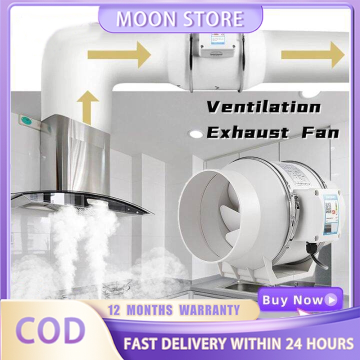 Exhaust Fan Ventilation Fan 4/6 Inch Super Suction Inline Duct Fan ...