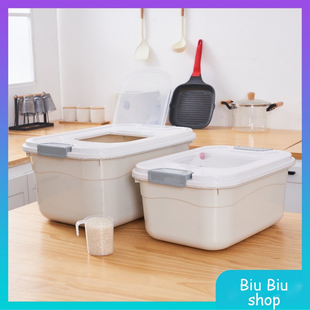 Food contact grade plastics Class A 5-20kg Rice Storage Container Food ...