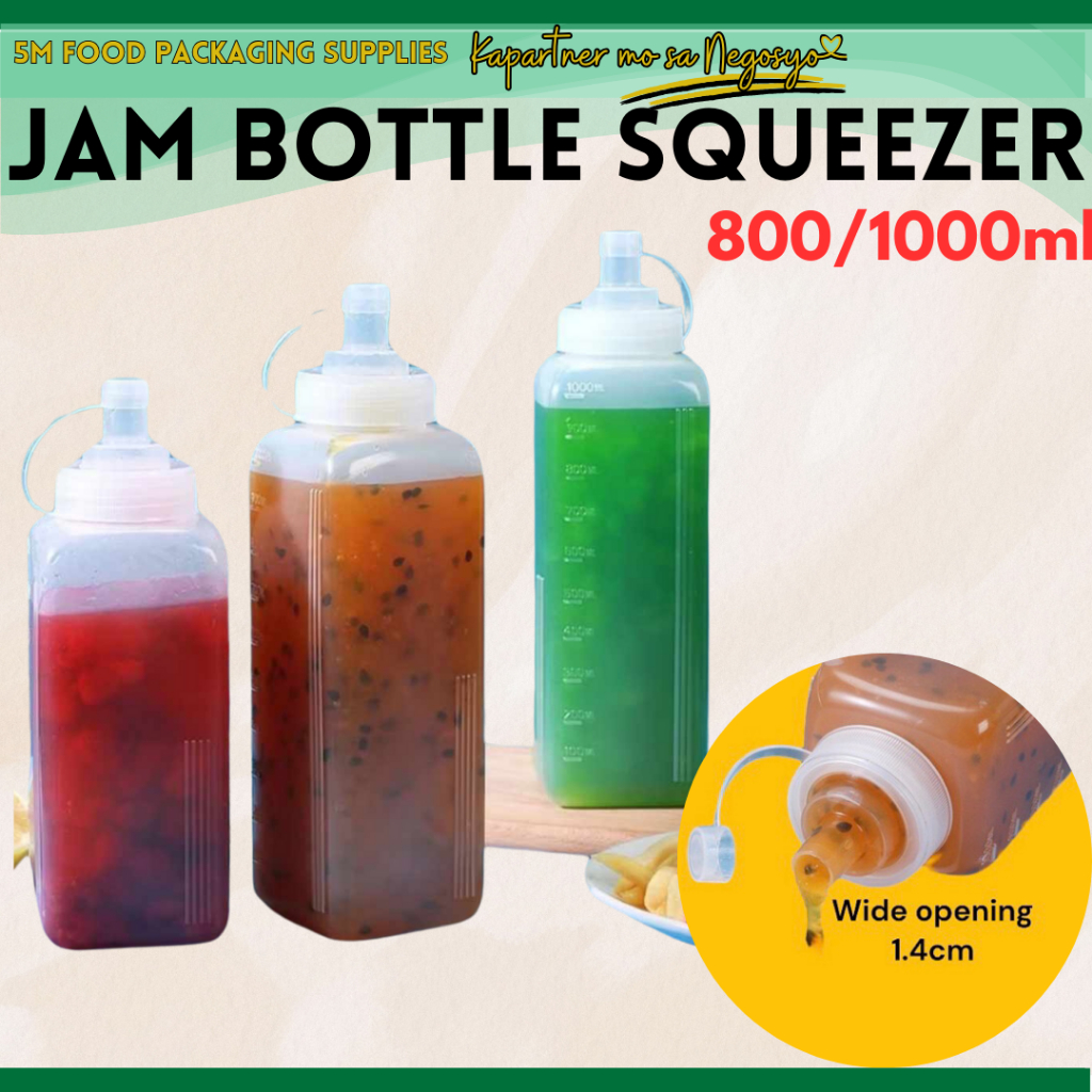 Jam Bottle Squeezer Large Diameter Jam 1000ml 800ml shp3 | Shopee ...