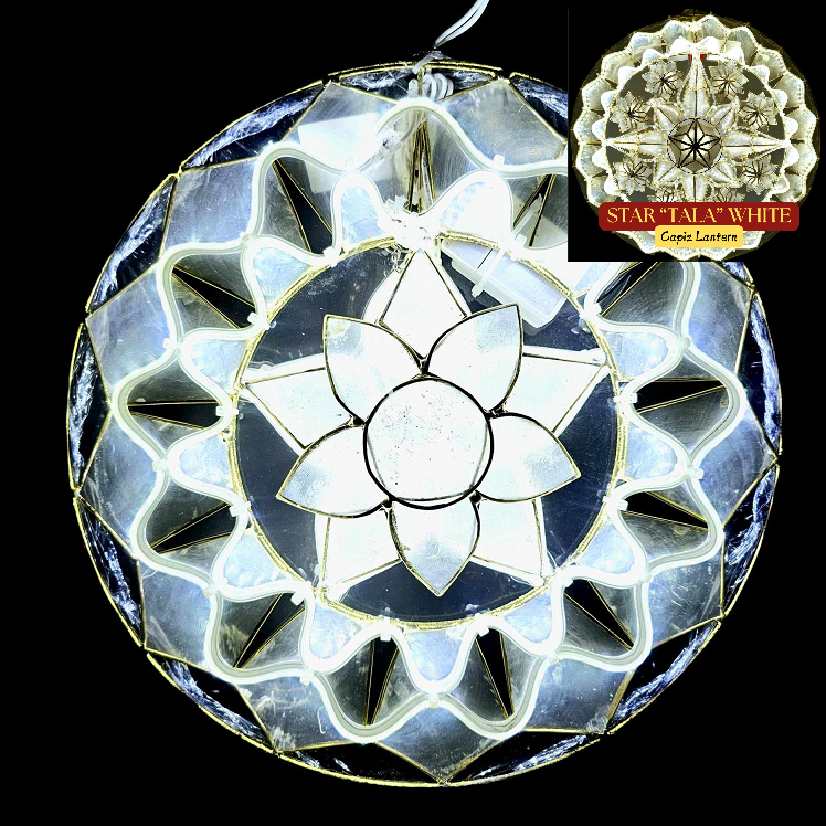 EXCLUSIVE Design MINI TALA WHITE LED Terno Pampanga 14-in Capiz Parol ...