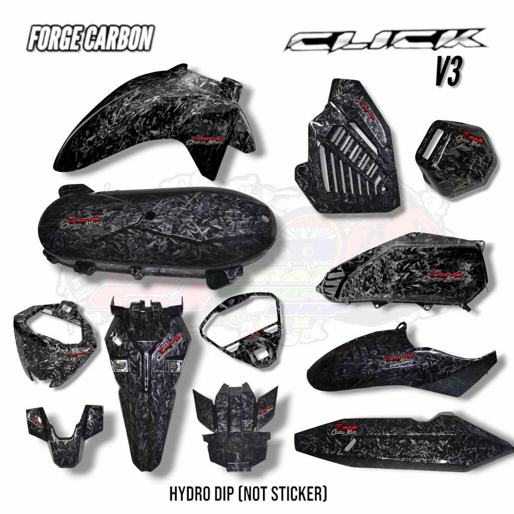 HONDA CLICK V3 FORGE CARBON HYDRO DIP PARTS | Shopee Philippines