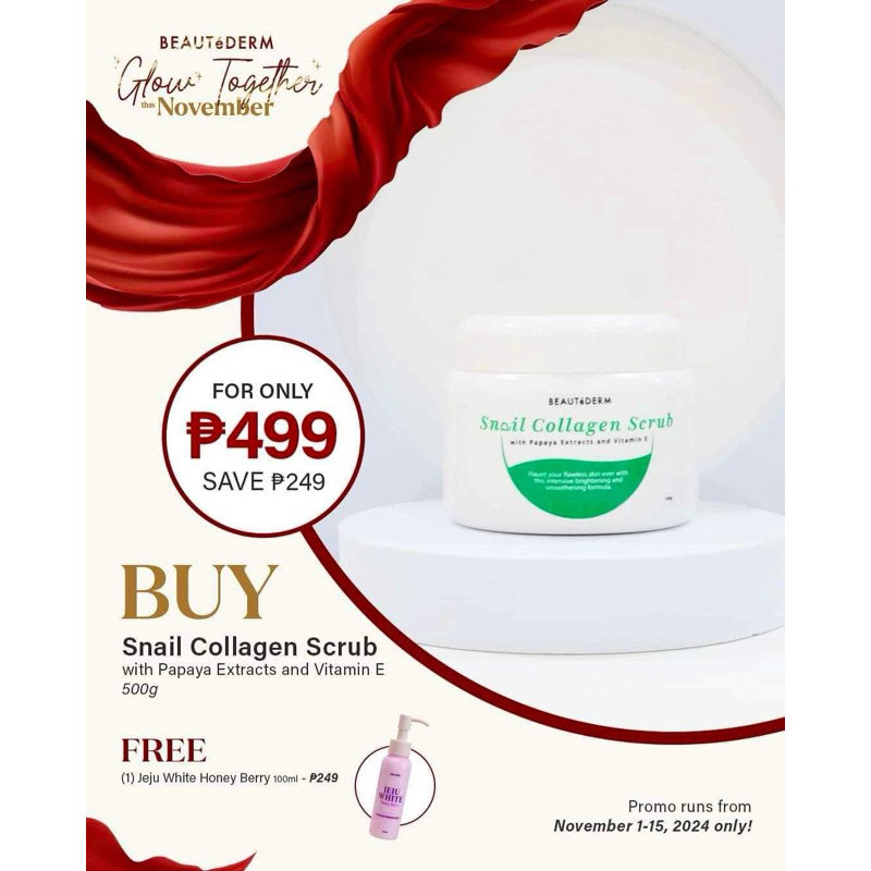 Beautederm Snail Collagen Scrub 500g | Shopee Philippines