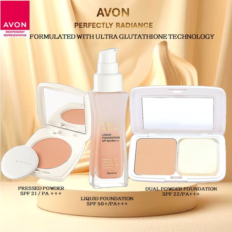 AVON Perfect Radiance PRESSED POWDER / DUAL FOUNDATION / LIQUID ...