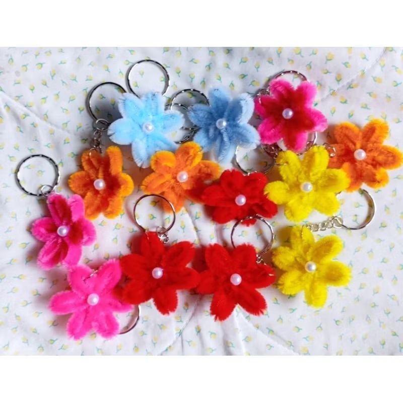 Flower Keychains 3pcs | Shopee Philippines