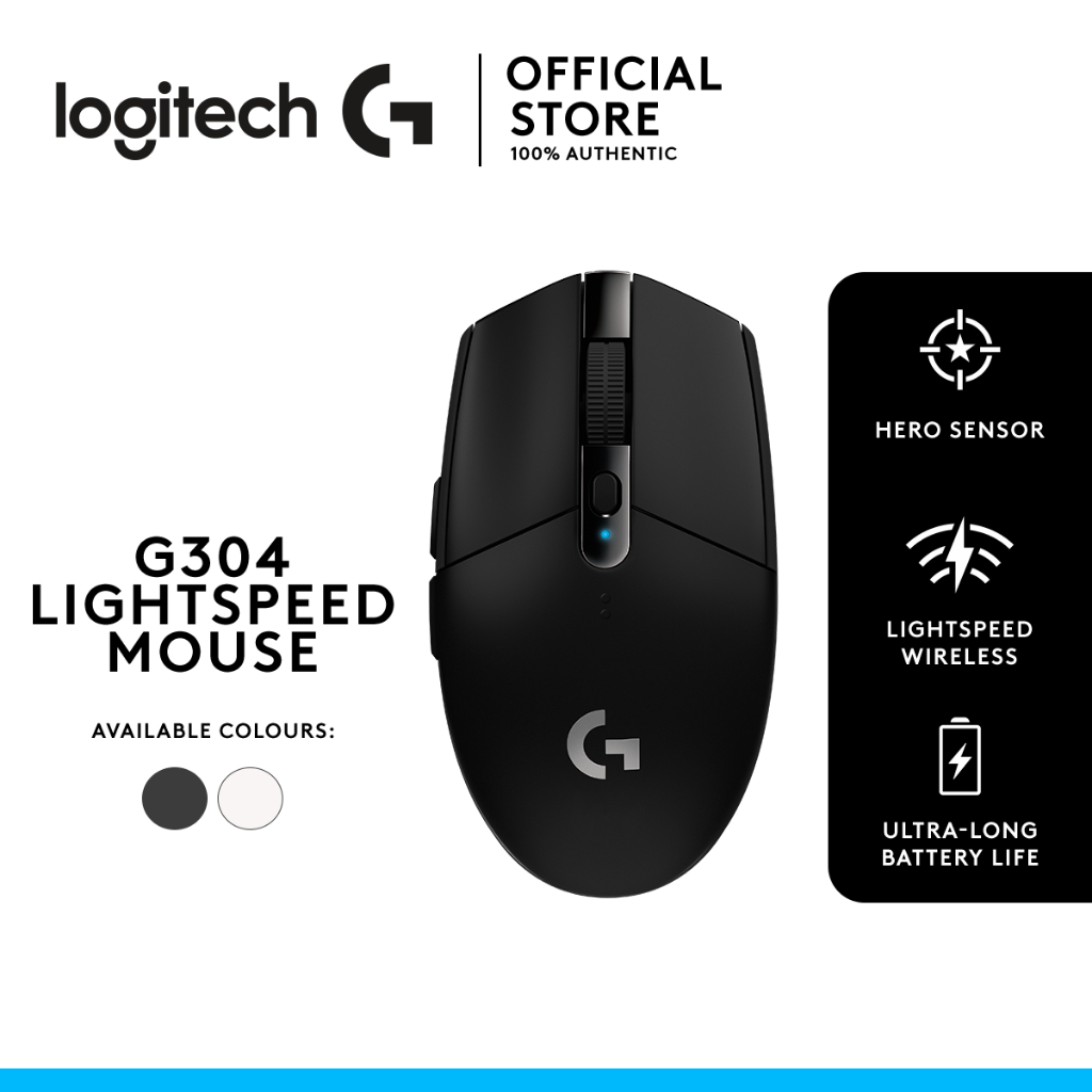 Logitech Gaming Mouse G304 LIGHTSPEED Wireless 12,000 DPI Hero Sensor ...