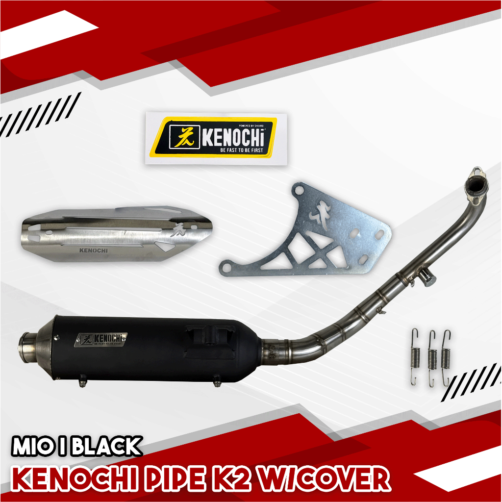 KENOCHI PIPE K2 V2 BLACK WITH COVER FOR MIO/M3/CLICK/VARIO/NMAX/BEAT ...