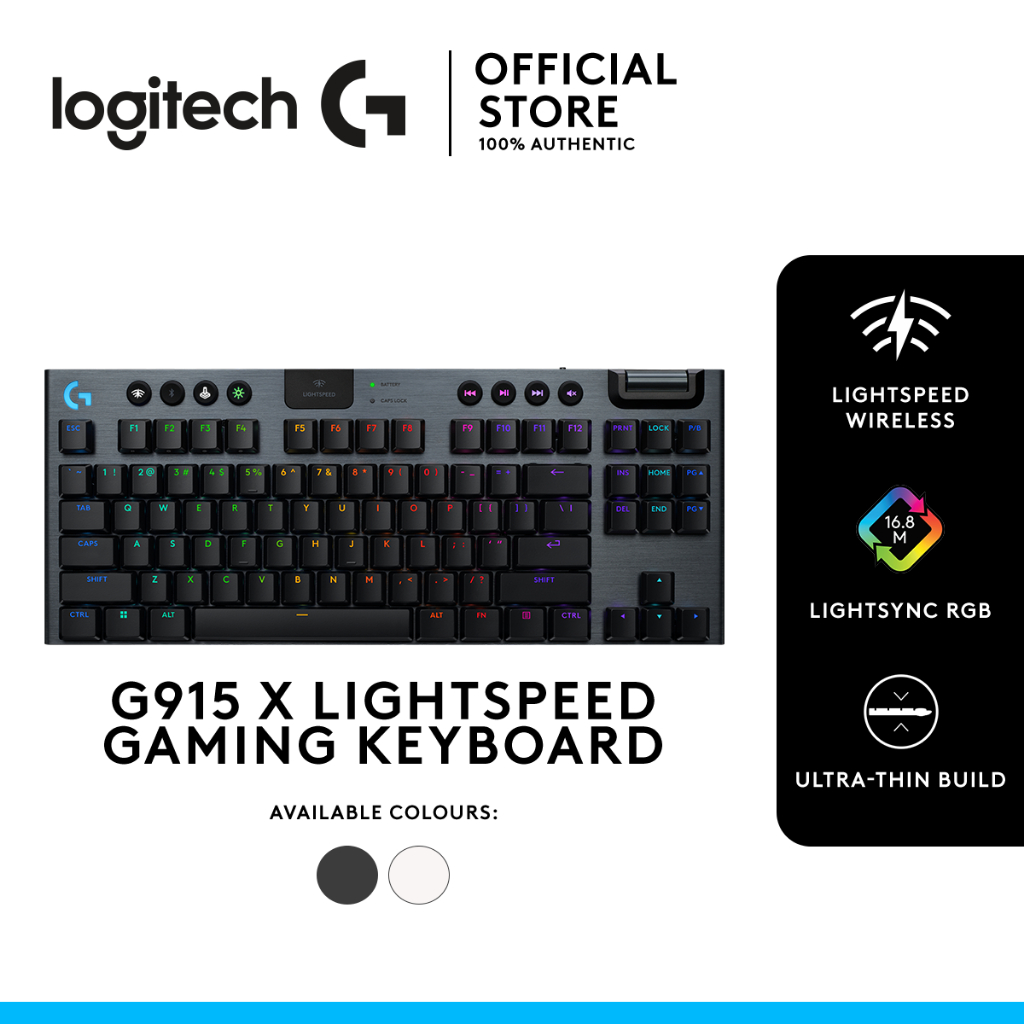 Logitech Gaming Keyboard G915 X Lightspeed TKL Low Profile Wireless Tri ...