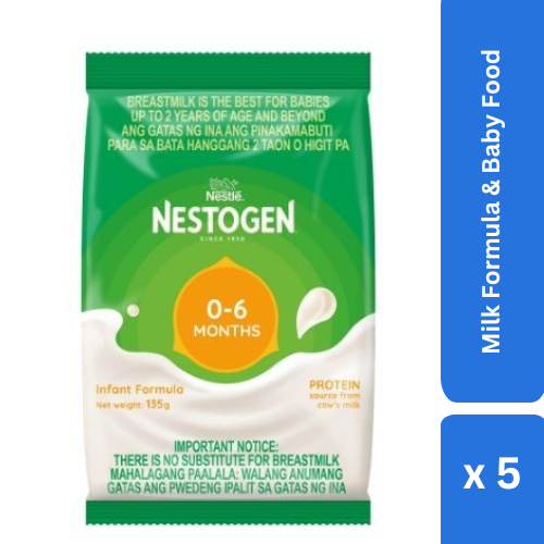 Nestogen 1 Infant Milk Formula for 0-6 Months 135g Bundle of 5 | Shopee Philippines