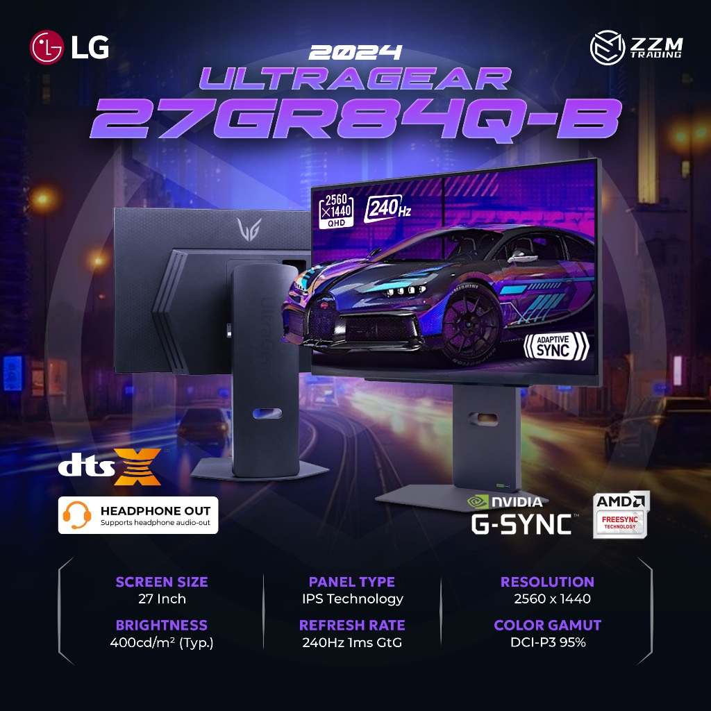 LG 27" 27GR84Q 240Hz / 27GS86Q 180Hz / 27GS94U 144Hz DCI-P3 95% IPS QHD ...