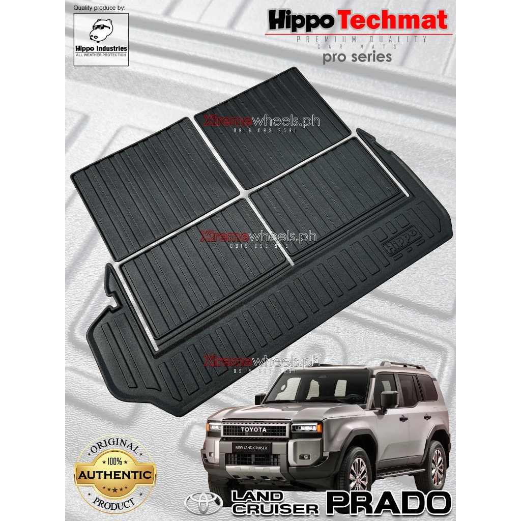 Toyota LC Prado 250 2024-2025 Cargo / Trunk Tray only Hippo Techmat Deep Dish Floor Matting ...