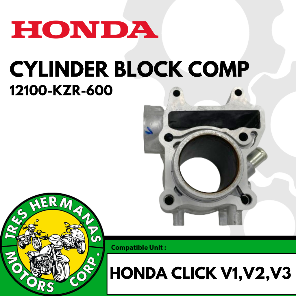 CYLINDER BLOCK COMP FOR HONDA MOTORCYCLE: CLICK125 V1/V2/V3(12100-KZR ...