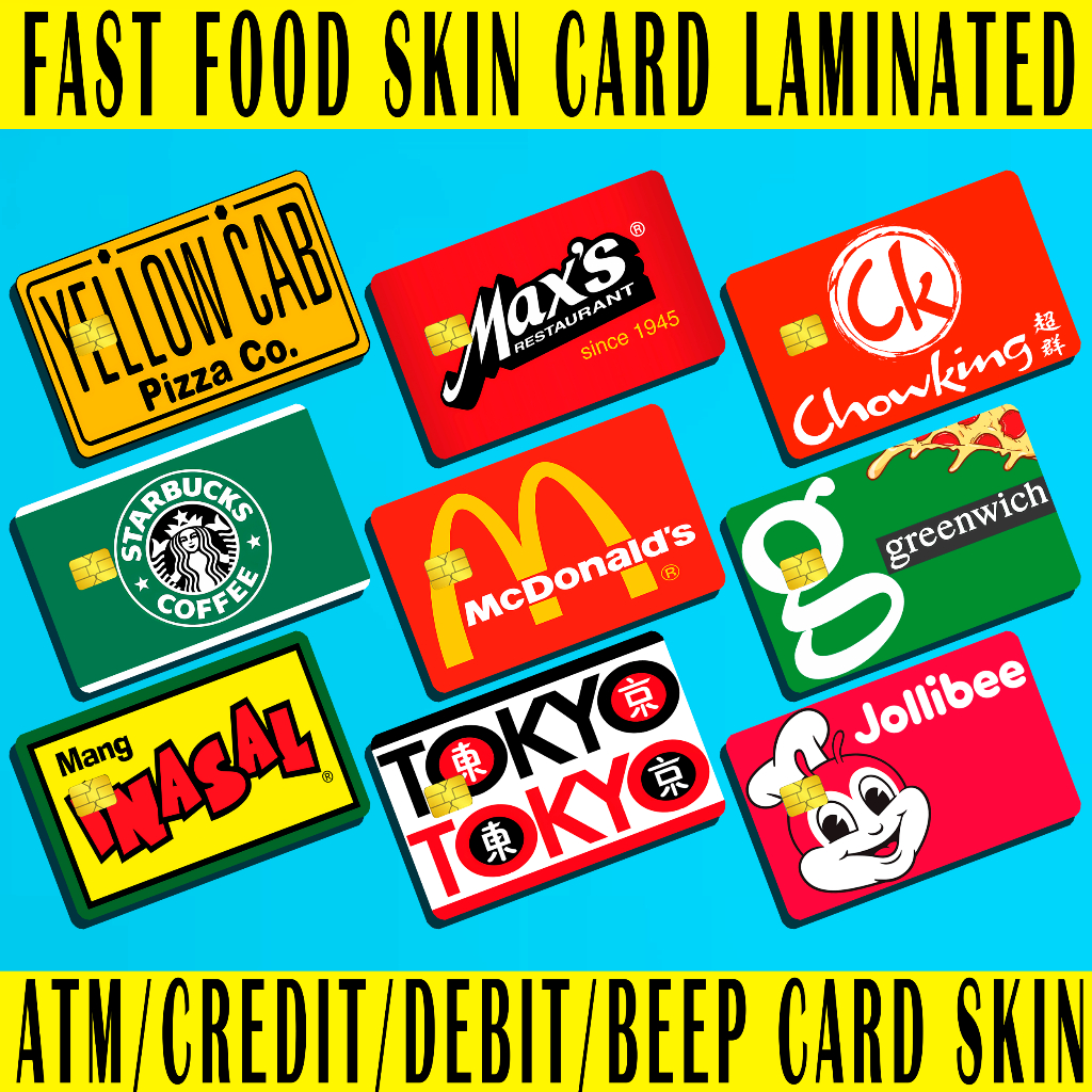 FAST FOOD - (SKIN CARD STICKER ) ATM/CREDIT/DEBIT/BEEP (SKIN CARD ...