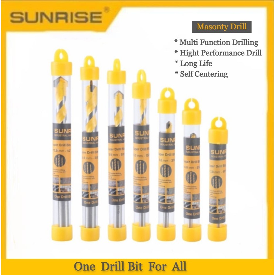 Sunrise Masonry Drill bit for Concrete ,Ceramic , Tiles ( sunrise) 3mm ...