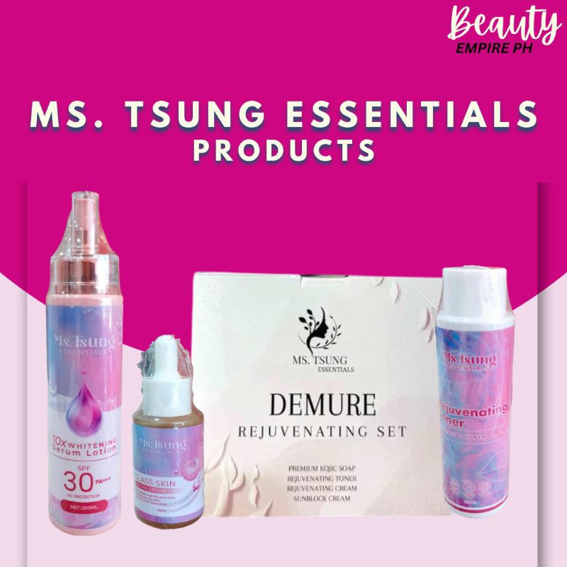 Ms. Tsung Essentials Rejuvenating Set/ Rejuvenating Toner/ Serum Lotion/ Glass Skin Serum ...