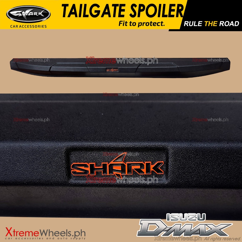 Isuzu Dmax 2024-2025 Shark Tail Gate Spoiler / Pick Up Rear Bumper Rail ...