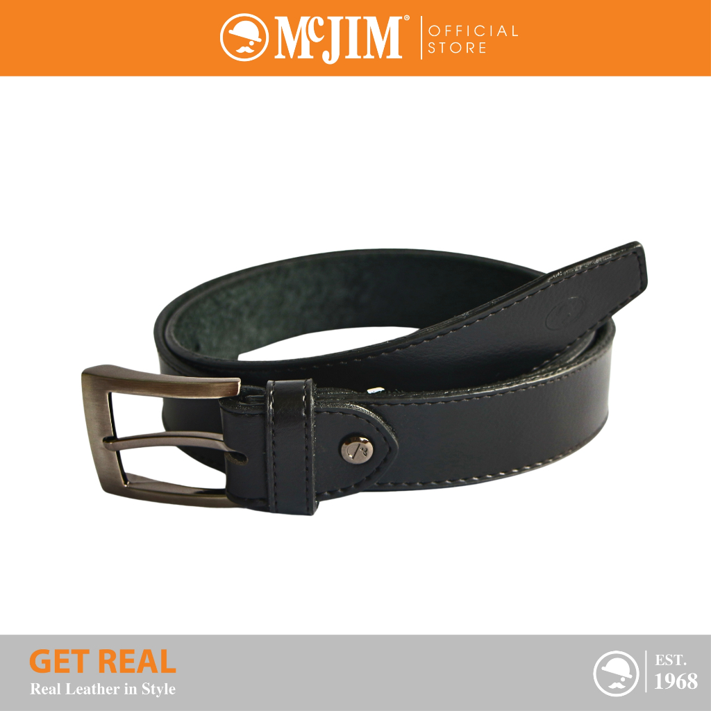 McJim Classic Leather Belt 35mm (Assorted Buckles) | Shopee Philippines