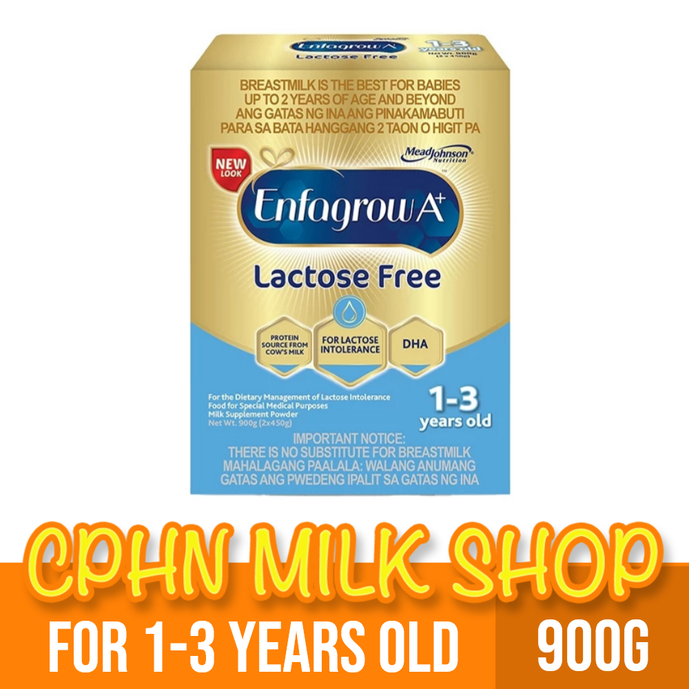 Enfagrow A+ Three Lactose Free 900g for 1-3 Years Old for Dietary Management of Lactose ...