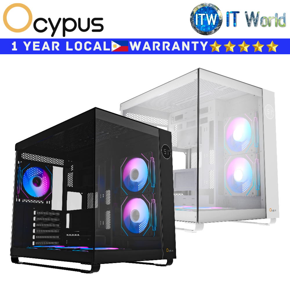 Ocypus Computer PC Case Iota C70 ARGB Panoramic Mid-Tower Tempered ...