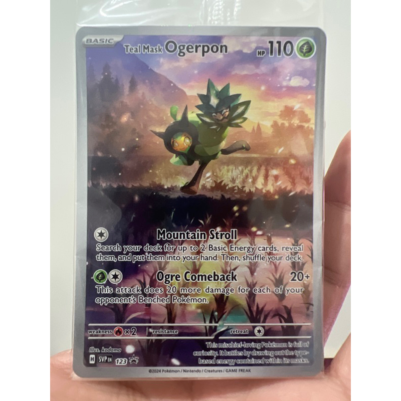 Teal Mask Ogerpon - SVP123 - Illustration Rare Promo Pokemon Scarlet ...