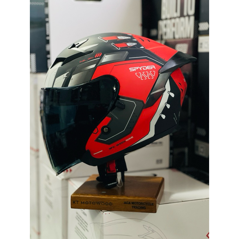 Spyder Fuel GD - SHOCKWAVE S5 Open-face Helmet with Dual Visor (Free ...