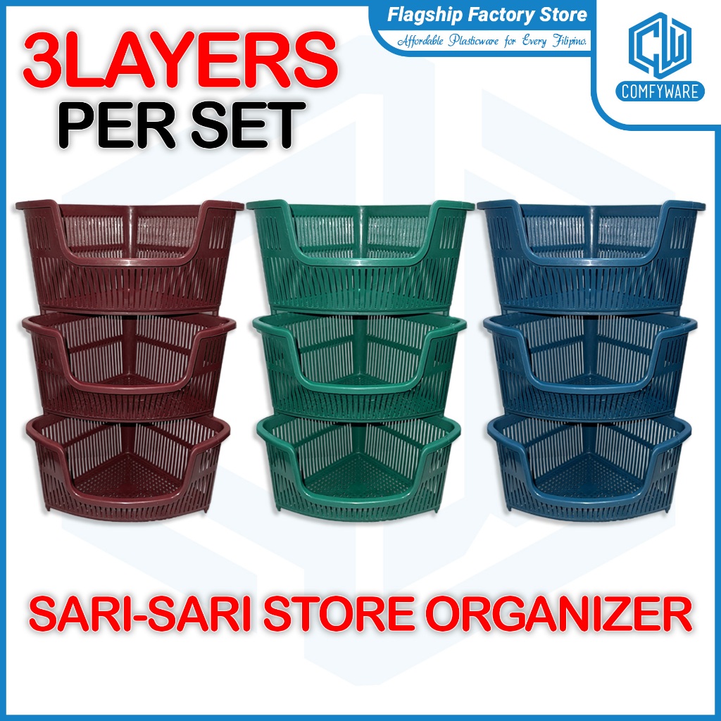 3 Layers Multi Purpose Tray Sari Sari Store Basket Bin Fruit and ...