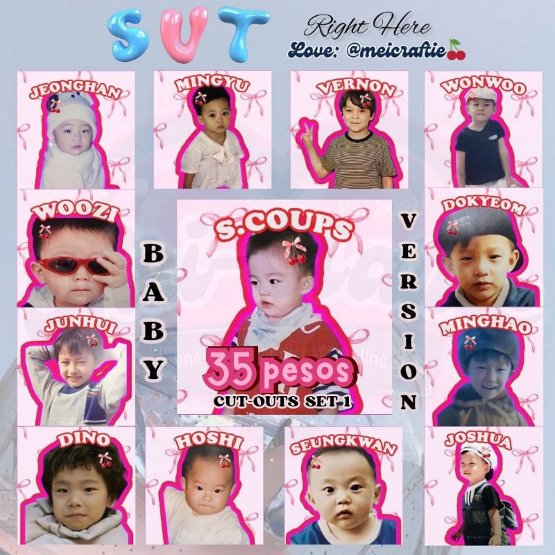 SEVENTEEN BABY CUT-OUTS set by meicraftie (Seventeen) | Shopee Philippines