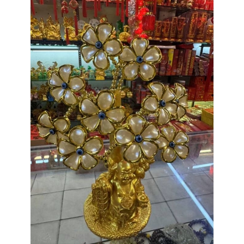 10inch laughing Buddha blue evil eyes money tree (white,pink,green ...