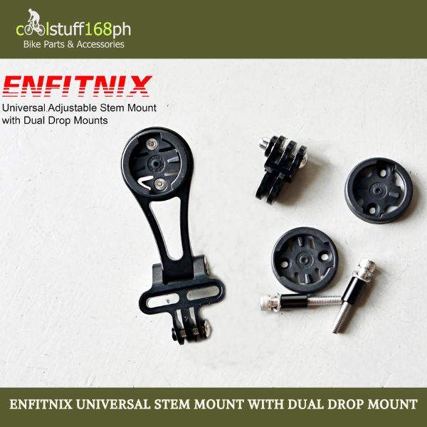ENFITNIX Universal Adjustable Stem Mount with Dual Drop Mounts Bicycle ...