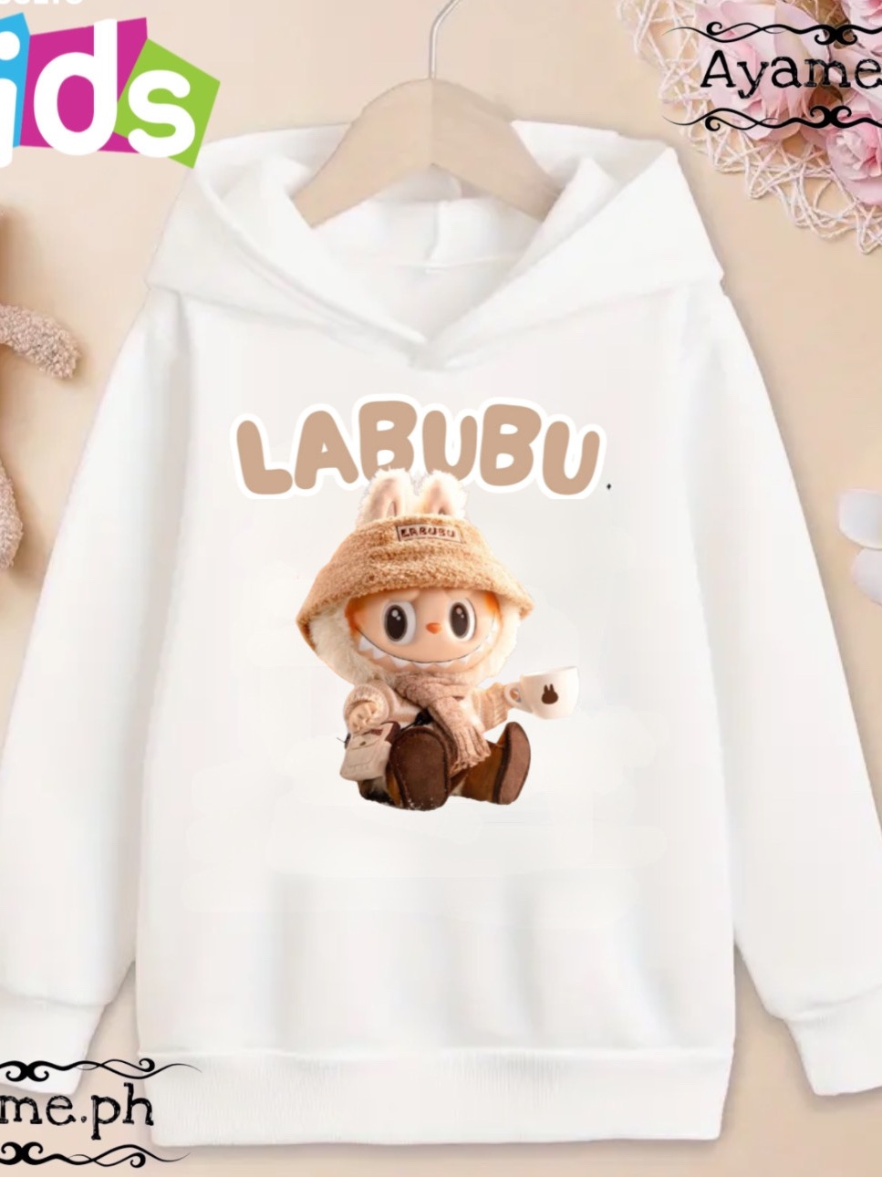 labubu hoodie jacket unisex for kids aesthetics | Shopee Philippines