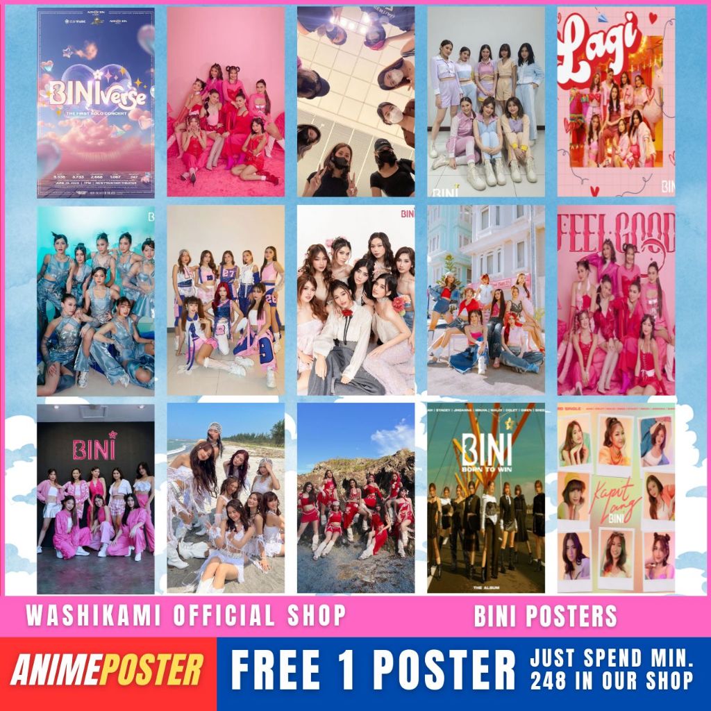 BINI A4 Posters / A4 Sticker Poster / Bini PPOP Album Covers ...