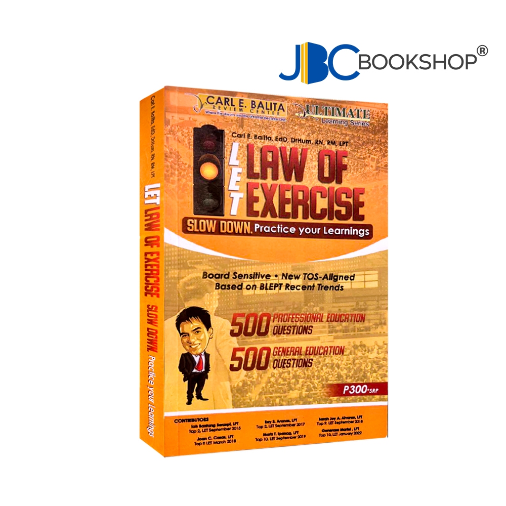 LET Law of Exercise: Practice Your Learnings (2024 Edition) by Carl ...