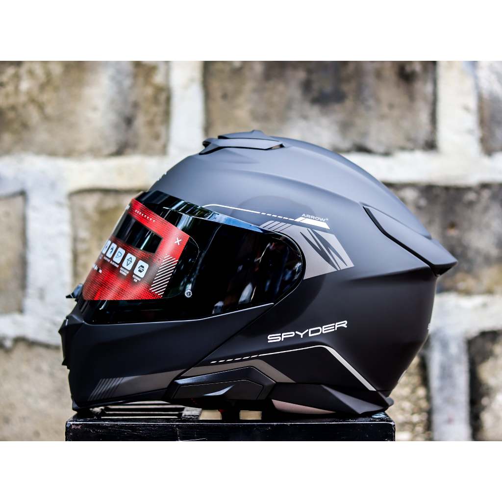 SPYDER HELMET ARROW 2.0 PD 3401M S MATTE BLACK GRAY SO V2 MODULAR DUAL ...