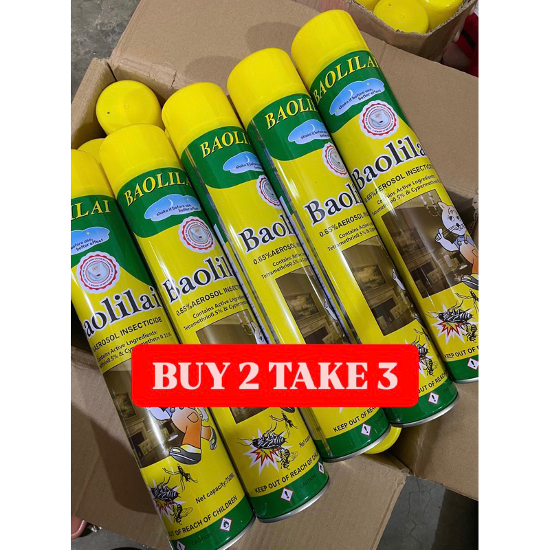 BUY 2 TAKE 3 5PCS Baolilai Insecticide Spray Aerosol Insect Spray Mosquito Insect Killer Spray ...