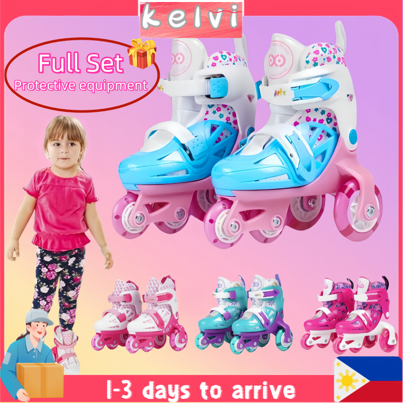 KV The New Double Row Skate Roller Kids Favorite Adjustable 4 Wheel ...