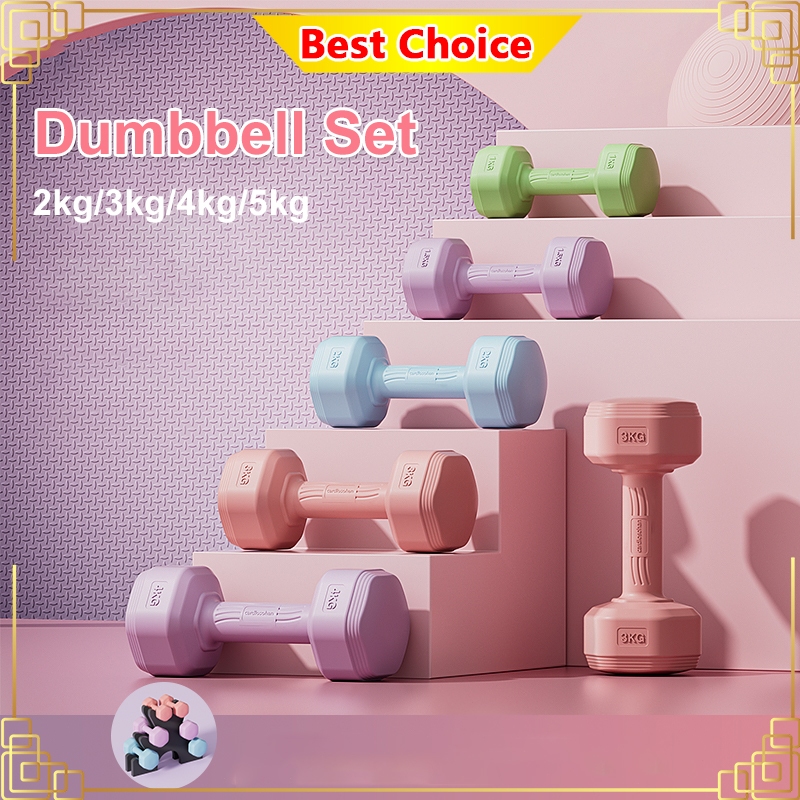 Dumbell Set Pair 1KG to 3KG Lady Dumbell Muscle Fitness Exercise Equipment | Shopee Philippines