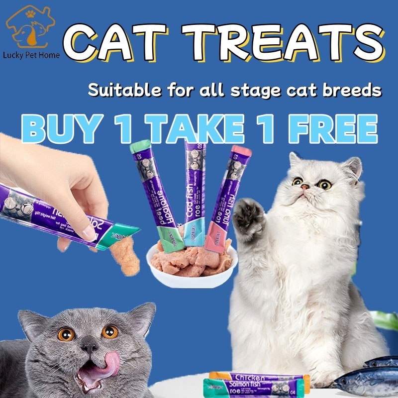 (Buy 1 Take 1 Free)Pet Snacks Cat Kitten Snacks Cat Treats Fresh Wet ...