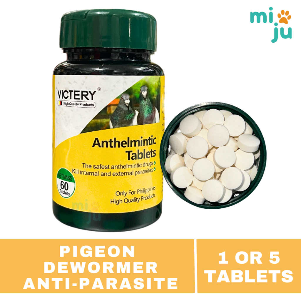 Victery Anthelmintic Tablets 1/5 Tablets - Pigeon/Bird Dewormer ...