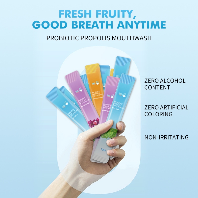 FACE-U (20pcs per box) Fresh Breath Probiotic Propolis Mouthwash- Oral ...