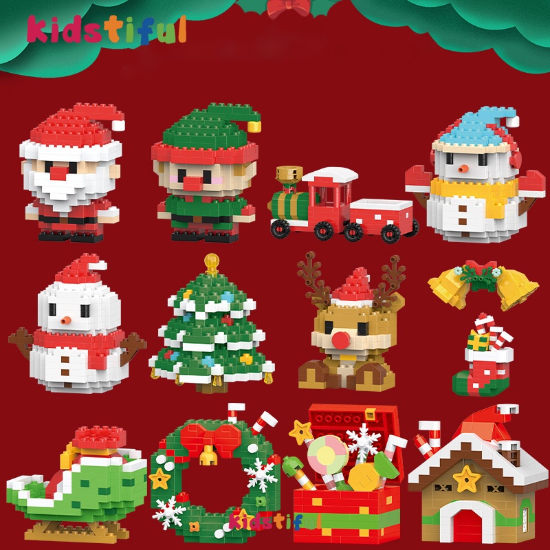 Christmas Set Mini Building Block Bricks Toys Christmas Nano Block Toys ...