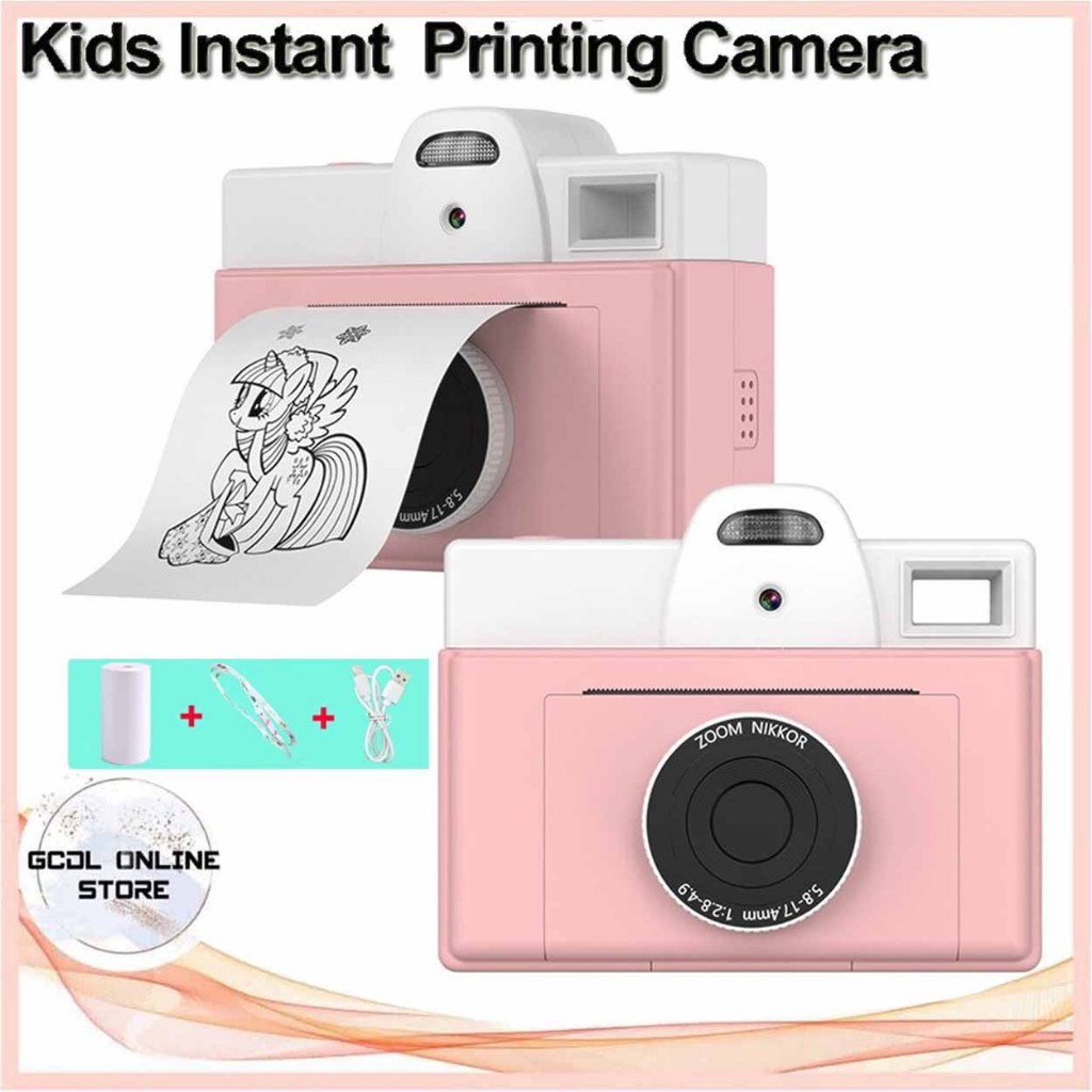 Q8 200 DPI Instant Print Children Digital Camera Mini Inkless Thermal ...