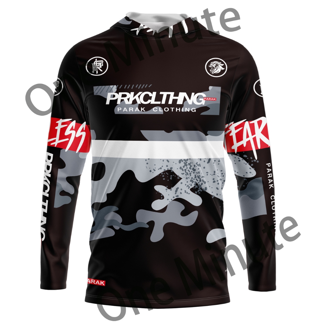 Hood Warmer Jersey with Hoodie Design for men Motorcycle Long Sleeve T-shirt Full Sublimation ...