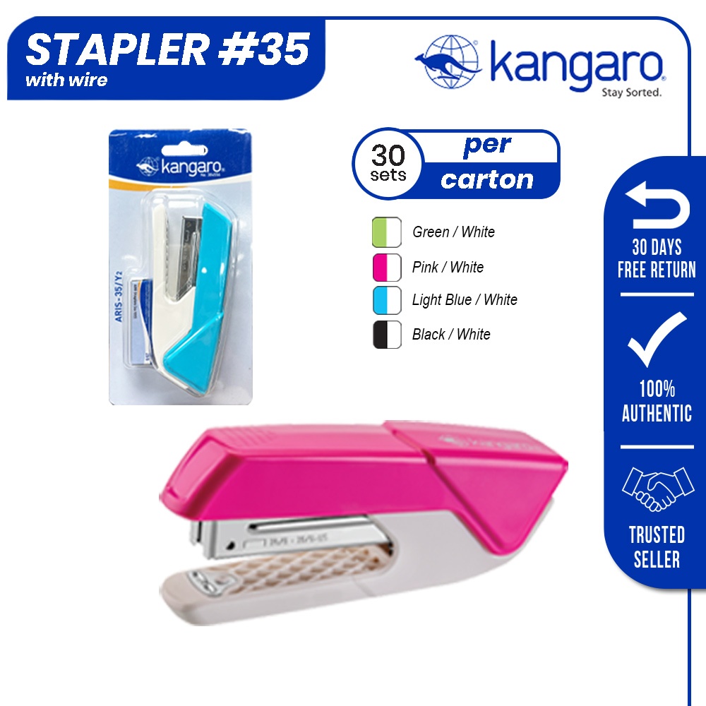 Kangaro 30 sets Stapler #35 with Wire Assorted color (ARIS-35) | Shopee ...