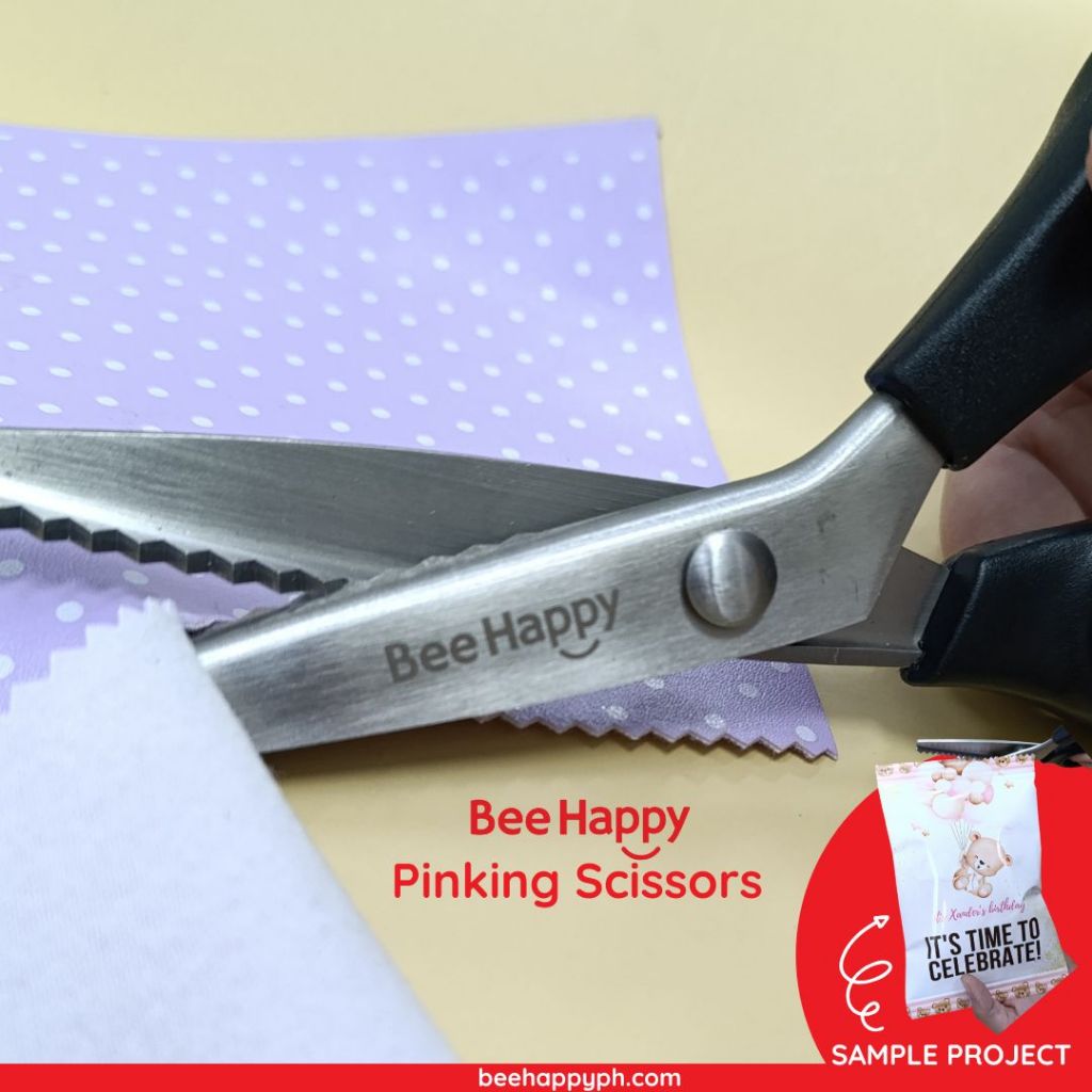 Bee Happy Pinking Scissors for Papers and Fabric (Zigzag Scissors 5mm ...
