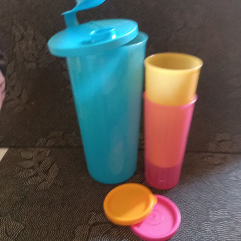 Tupperware Pitcher Set Mirage Collection Pitcher + 2 Giant Tumbler ...
