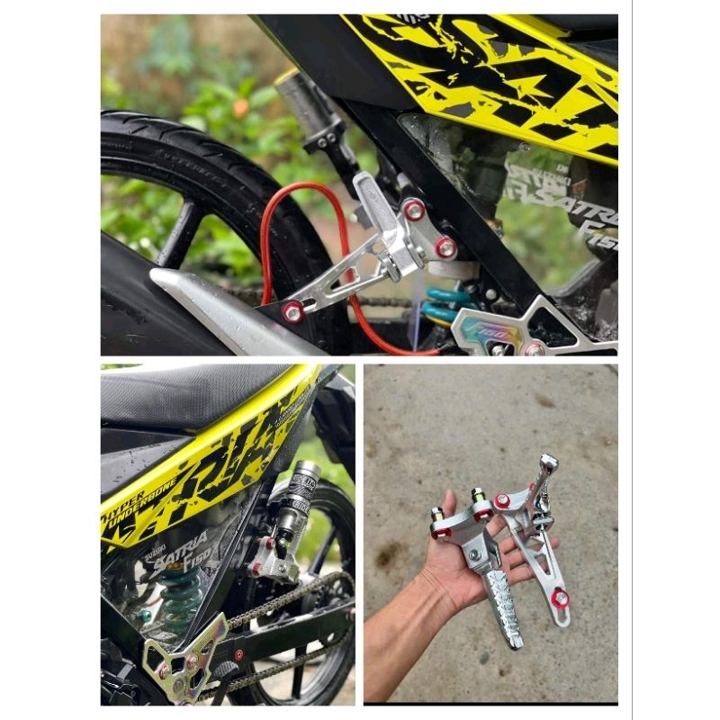 Footrest passenger with CNC bracket Raider Fi/carb gen/reborn 150 ...