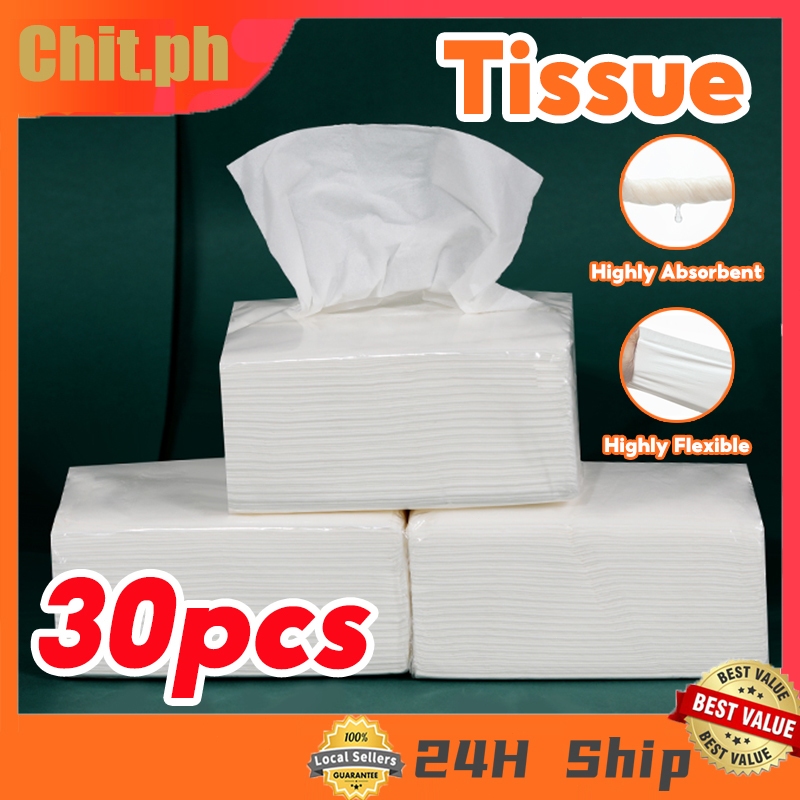 CHIT 10/20/30pcs Wood Pulp Facial Tissue Interfolded Paper Towel ...