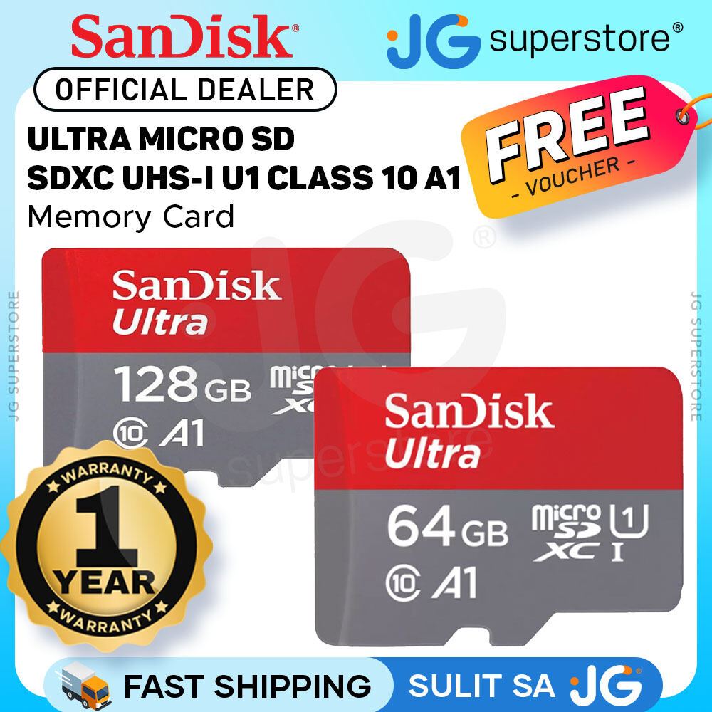 SanDisk Ultra MicroSD SDSQUAB 64GB 128GB SDXC UHS-I U1 Class 10 A1 ...